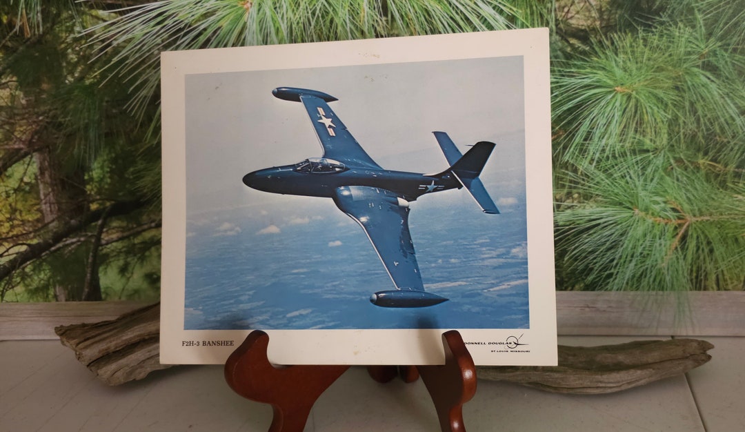 F2H-3 BANSHEE Fighter Jet Information Print Card Mcdonnell Douglas, St ...