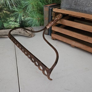 14 Tine Cast Iron Rake Head Metal Collar Rough Rusty Farmhouse Tool ...