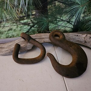 Vintage Duluth Diamond Steel Hook - Rusty Farm Salvage Crane Hook - Etsy