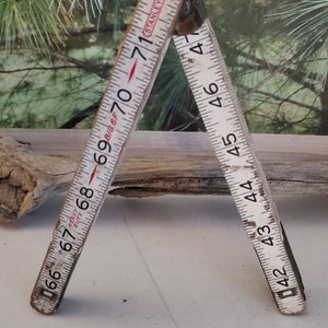 Stanley Heavy Duty Big 6F Folding Ruler Broken End Vintage Measuring ...