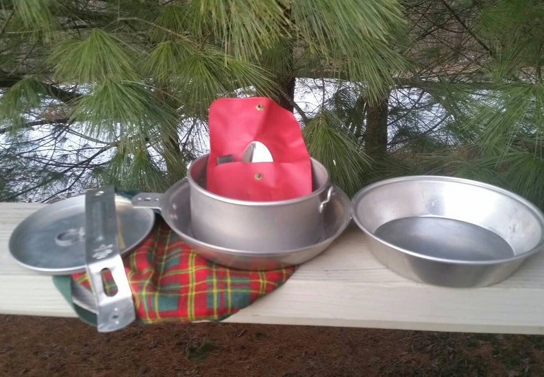 1950's Collectible Girl Scout Mess Kit With Original Plaid - Etsy