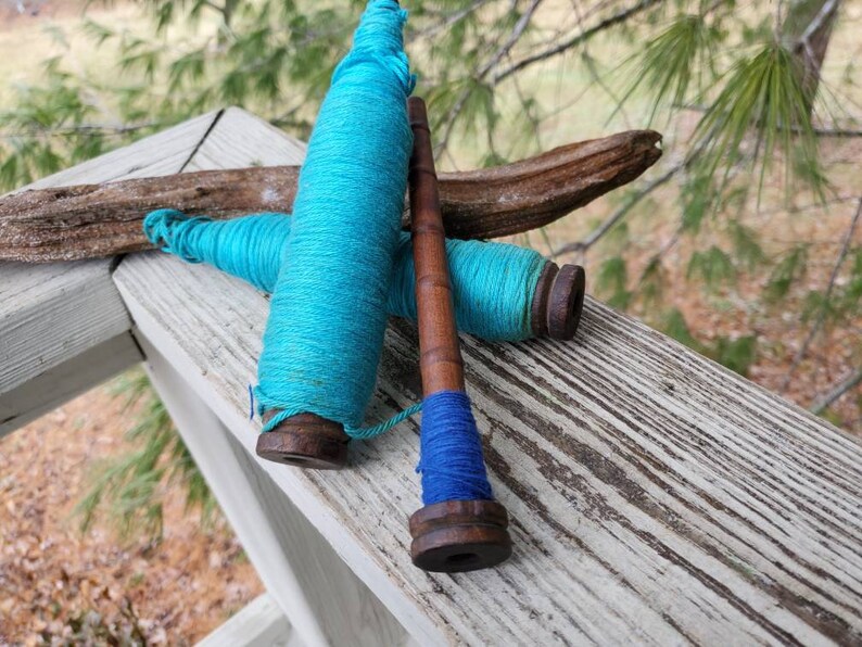 Set of 3 Antique Primitive Wood Thread Textile Spools / Rustic - Etsy