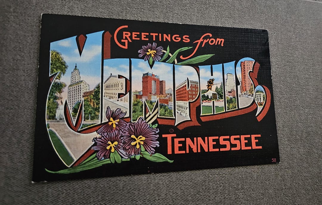 Vintage Memphis Tennessee Linen Postcard: Unused Collectible Ephemera ...