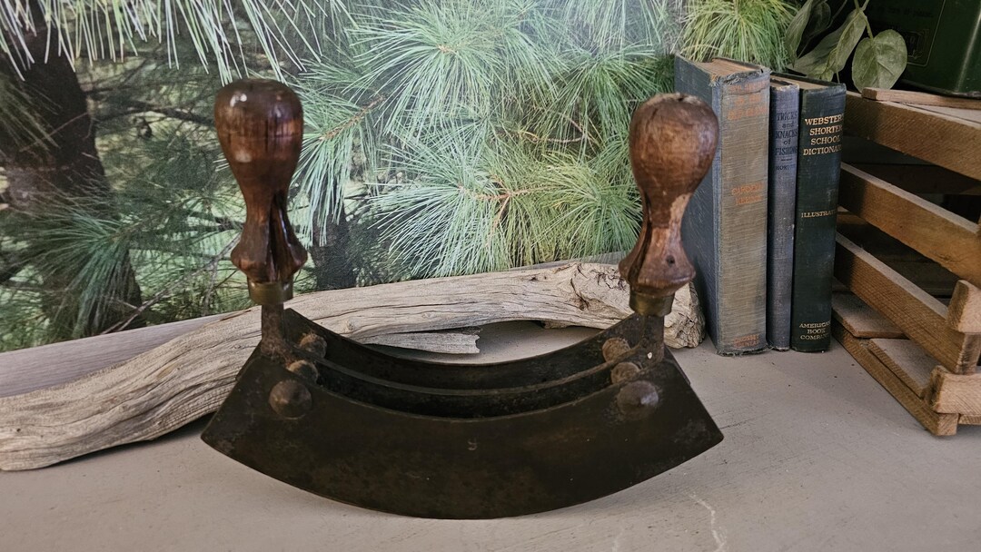 Antique Double Blade Double Handles Herb Food Chopper J. C. Wiebel #9 ...