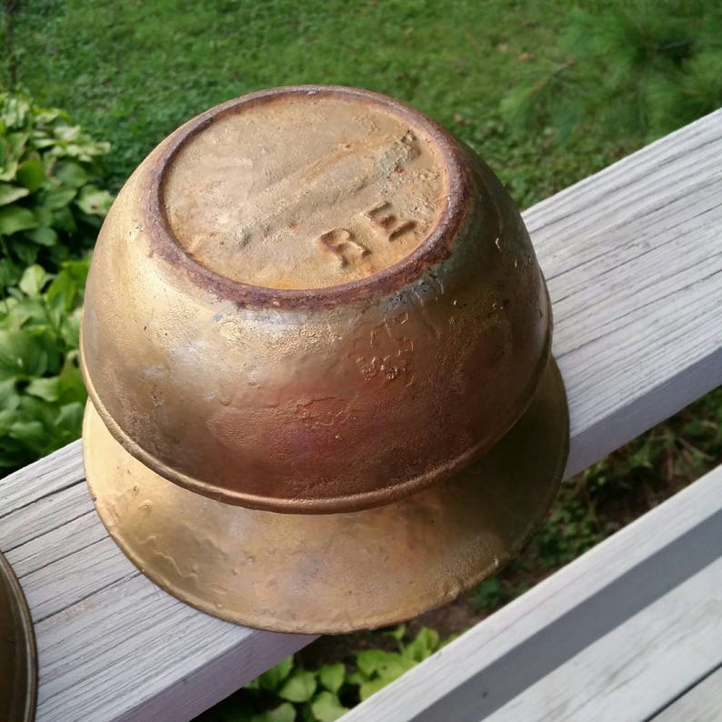 Antique Cast Iron & Brass Spittoon 2 Piece Spittoon Antique Home Man ...