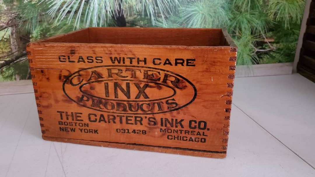 The Carter's Ink Company Glass Ink Bottle Finger Jointed - Etsy