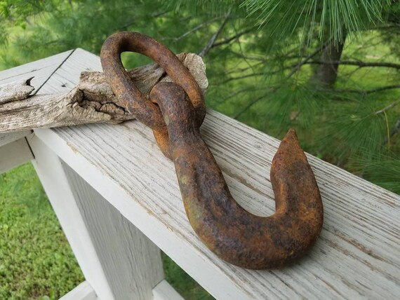 Antique Hand Forged Logging Hook with Hand Forged Ring | Etsy