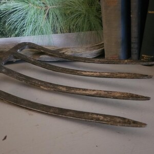 4 Tine Hay Fork Head Cast Iron Potato Fork Farmhouse Pitchfork Tool ...