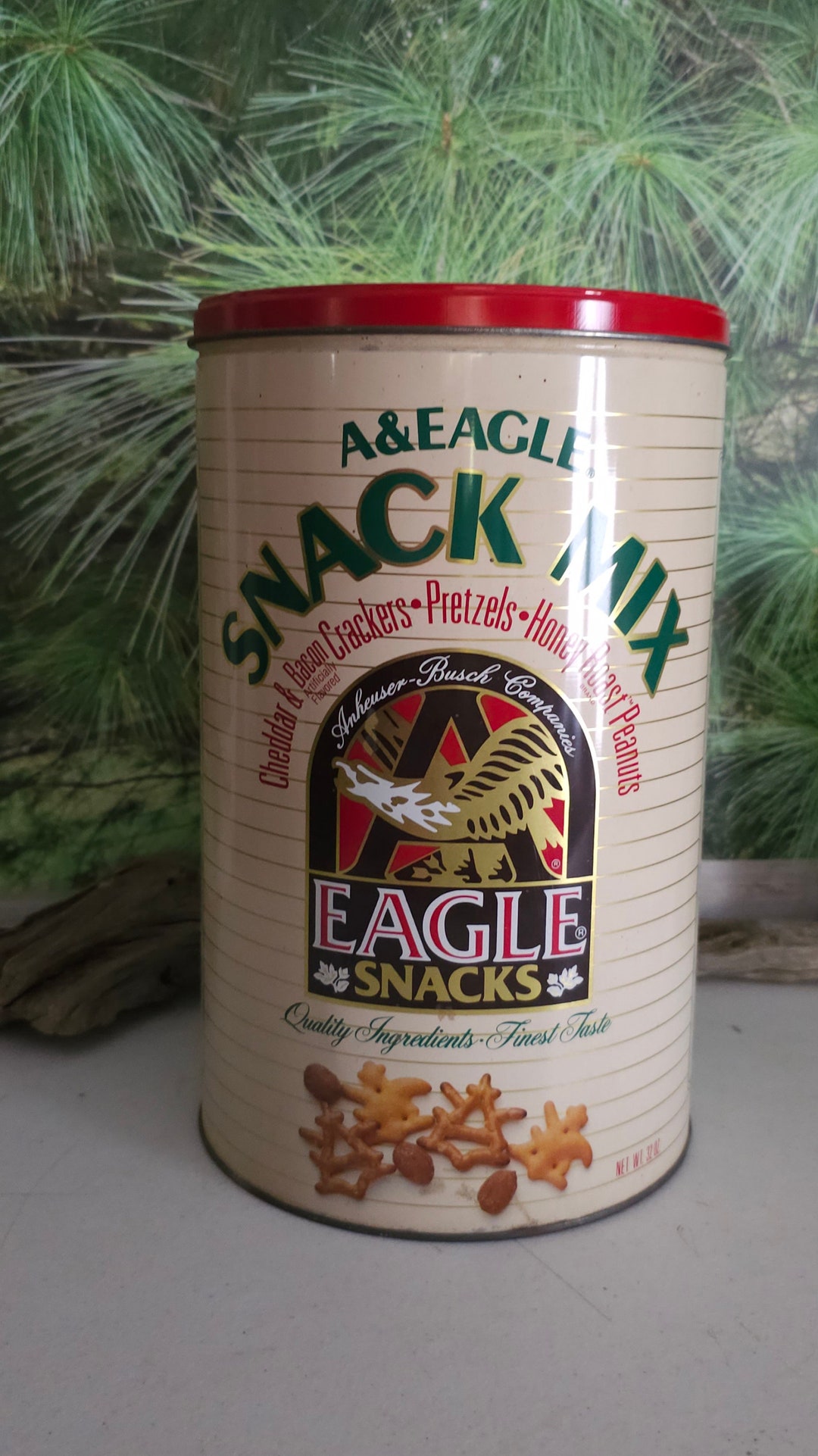 Vintage A & Eagle Snack Mix Tin Anheuser-busch Advertising, Beer ...