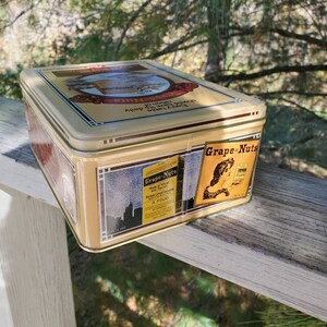 1980s Post Grape Nuts Cereal Tin: Retro Kitchen Storage #1324 - Etsy
