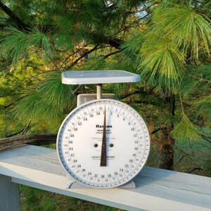 Industrial Hanson 60 LB Scale Model 2060 Gray Metal Industrial Vintage ...