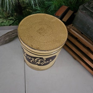 Charles Chips Potato Chip Can Vintage Advertising Tin, Kitchen Decor ...
