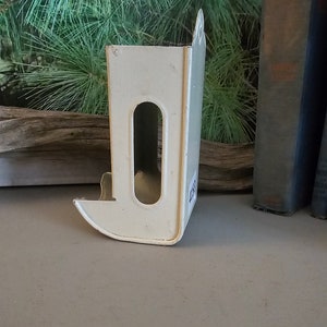 Distressed off White Metal Matchbox Holder With Chippy Paint Rustic ...