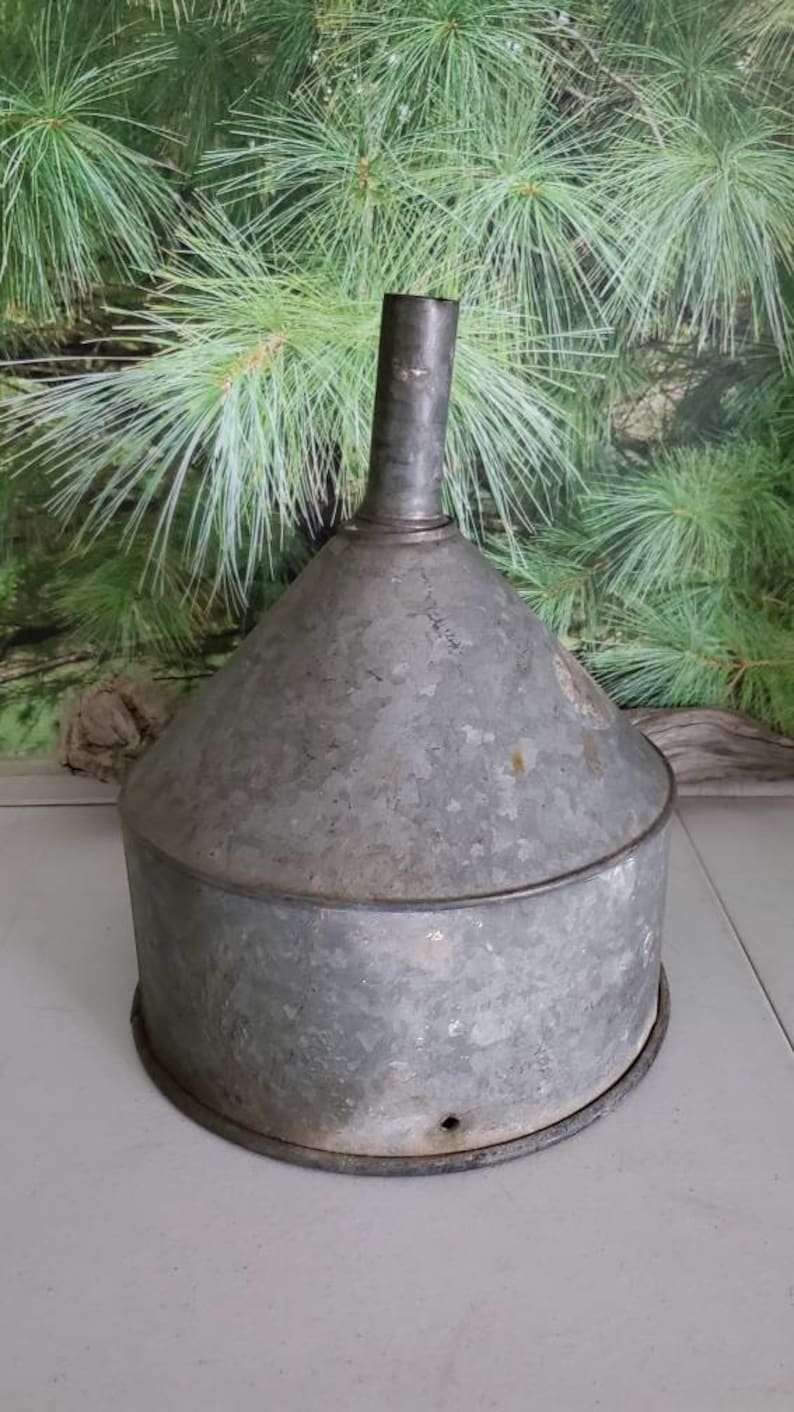 Vintage Galvanized Farm Funnel Farmhouse Decor Farm Tool 2738 - Etsy