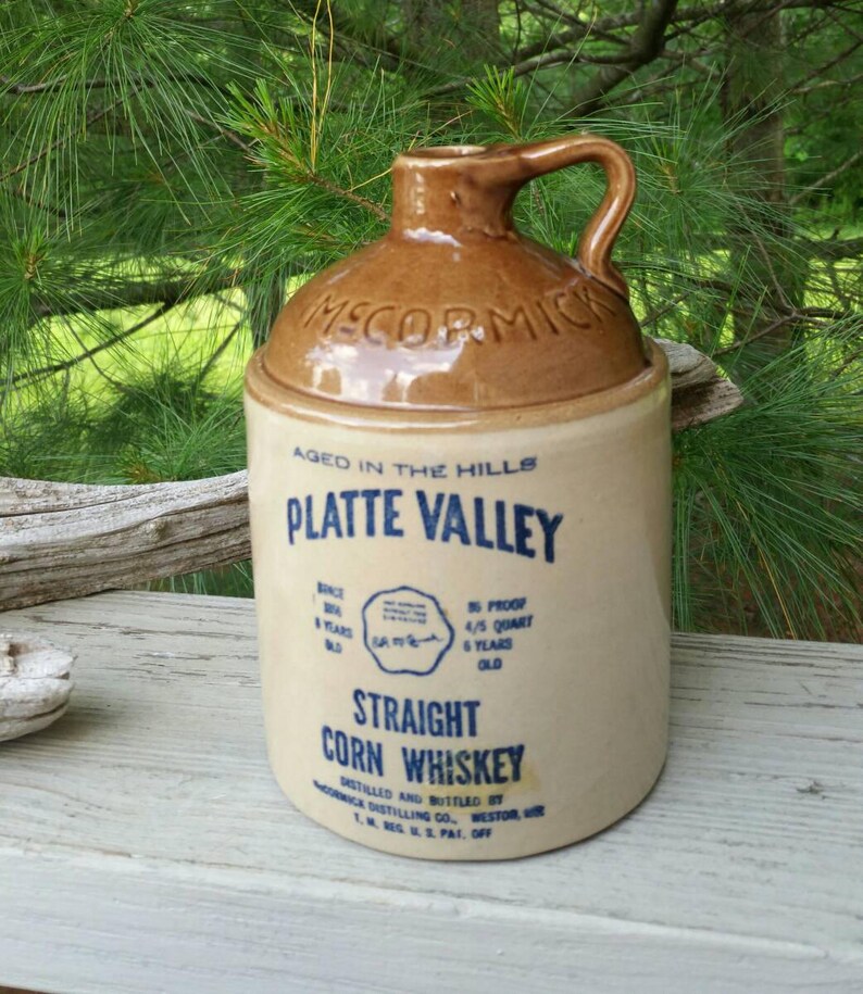 Stoneware Mccormick Platte Valley Corn Whiskey Jug Weston - Etsy