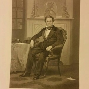 Rufus Choate Antique Steel Engraving National Portrait Gallery of ...