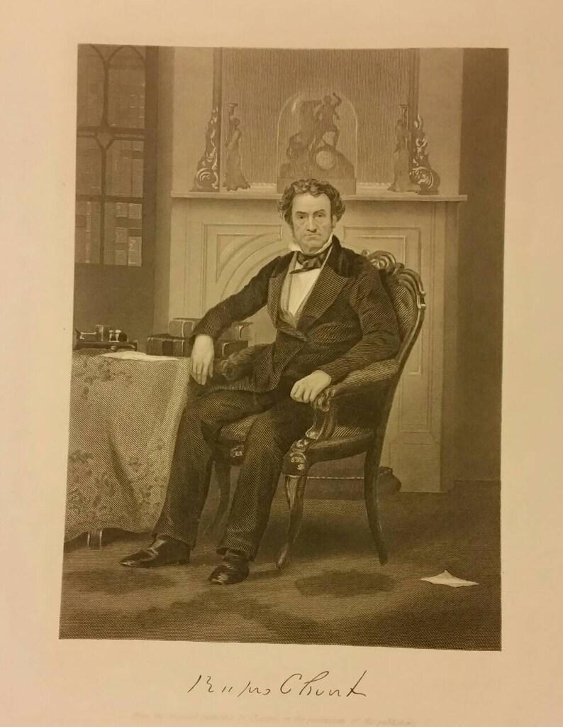 Rufus Choate Antique Steel Engraving National Portrait Gallery - Etsy
