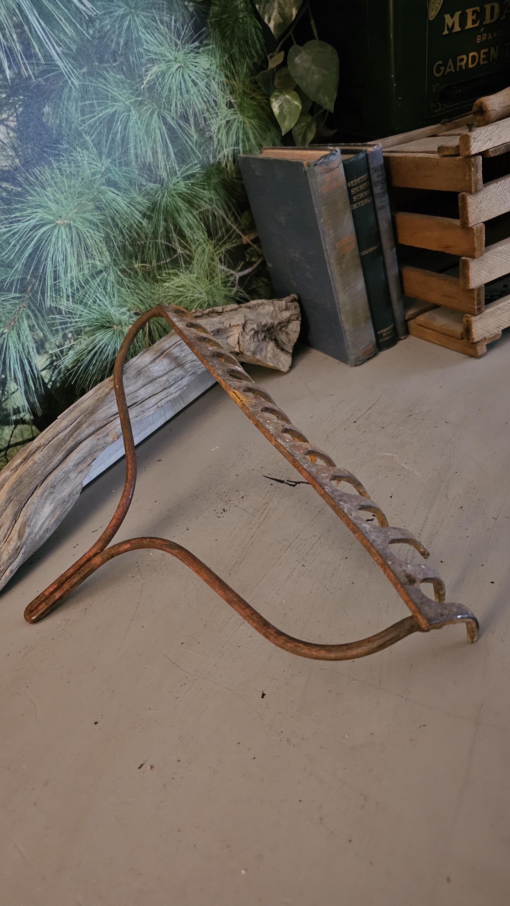 Rustic Cast Iron Rake Head: Distressed Farmhouse Garden Tool - Etsy
