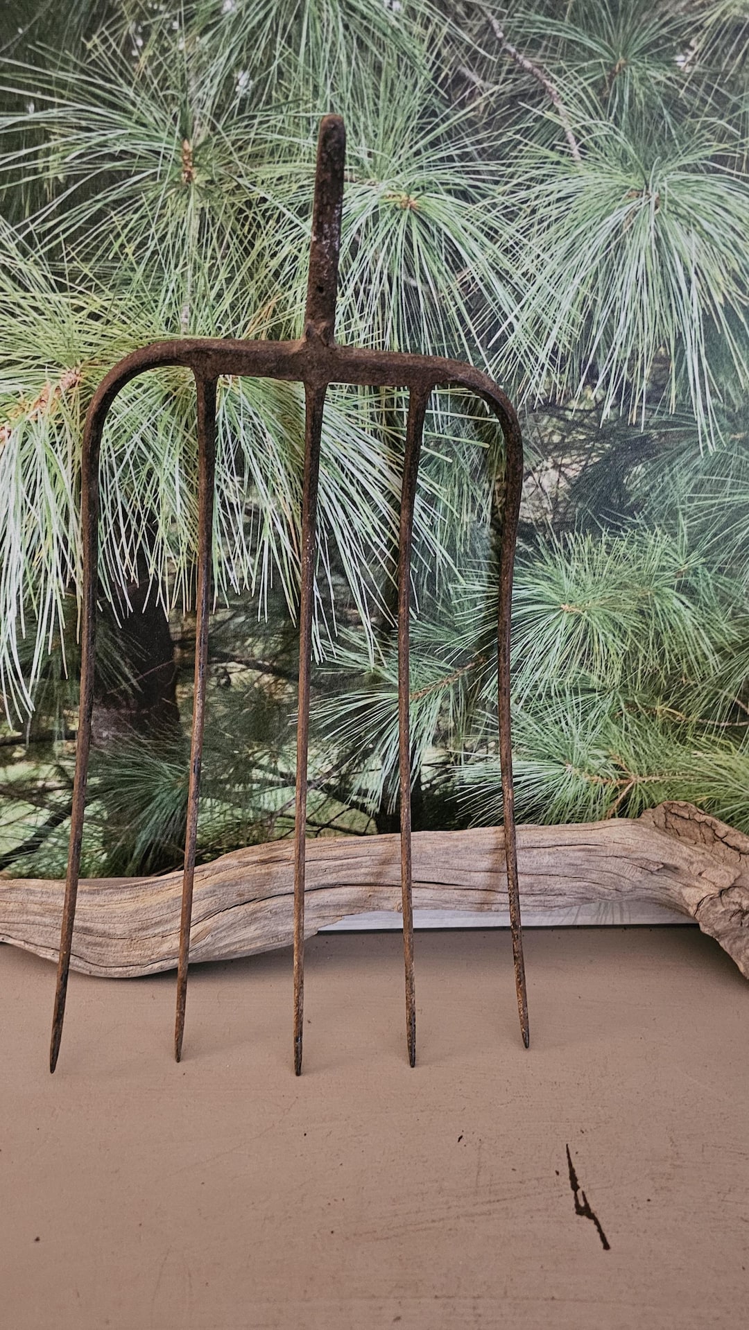 Rusty 5 Tine Pitchfork Head Cast Iron Distressed Farmhouse Tool #4770 ...