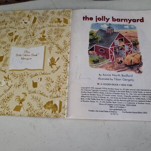 1978 the Jolly Barnyard A Little Golden Book / Children's Picture Book ...