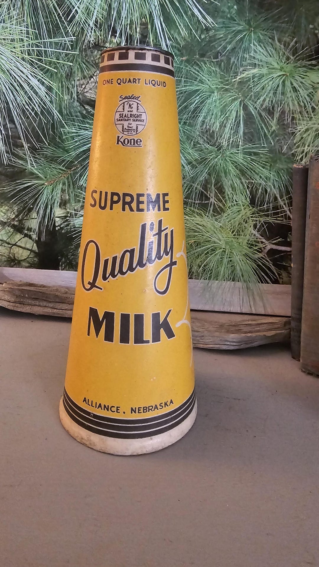 1940s Vintage Milk Kone: Alliance Nebraska Dairy Container - Etsy