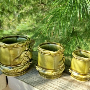 Green Ceramic Stacking Measuring Cups / Set of 3 Ceramic Measuring Cups ...