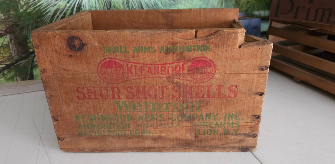 Antique Remington Shur-shot Wood Crate 12 Gauge S 7 Load 8 Shells ...