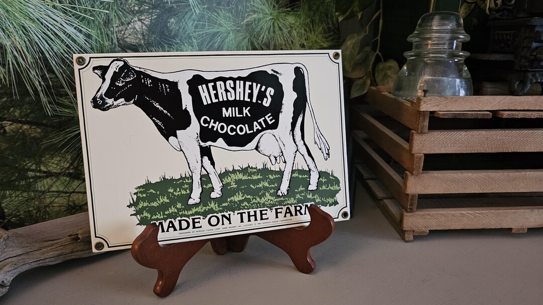 Vintage Ande Rooney Hershey's Milk Chocolate Porcelain Sign #4189 - Etsy