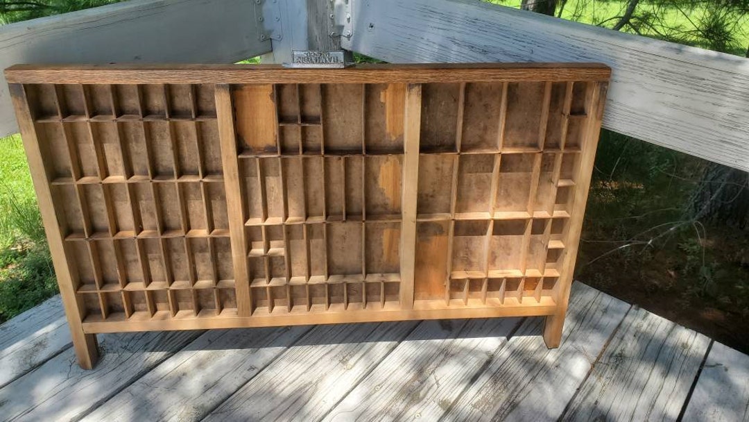 Hamilton Letter Press Printer Drawer With Legs, Vintage Typeset Drawer ...