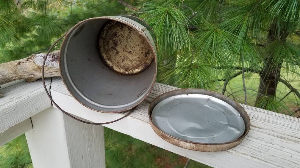 Sweet Clover Brand Pure Lard Pail 4 Lb. Can Rustic Advertising - Etsy