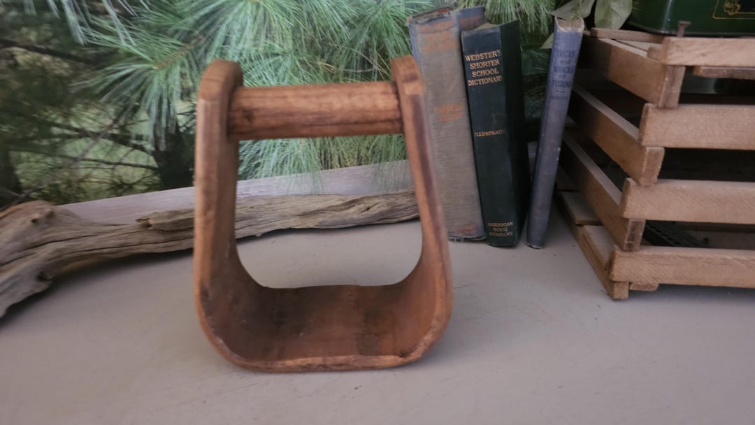 Wide Old Bentwood Single Stirrup Primitive Wood Stirrup Rustic ...