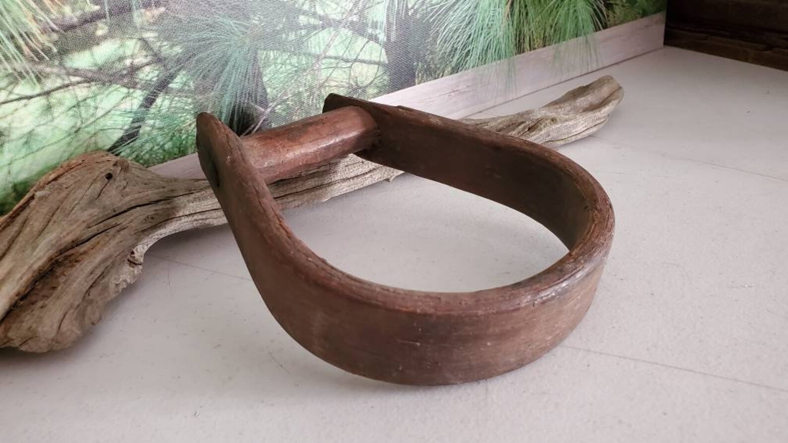 Narrow Old Bentwood Single Stirrup / Primitive Wood Stirrup / - Etsy