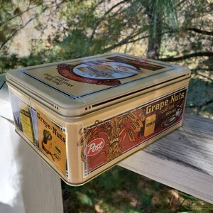 1980s Post Grape Nuts Cereal Tin: Retro Kitchen Storage #1324 - Etsy