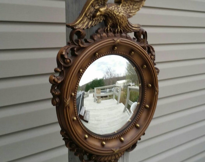Federal Eagle Convex Mirror by Syroco Harry Laylon - Etsy