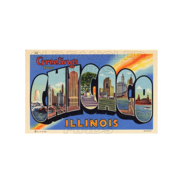 Chicago Postcard - Etsy