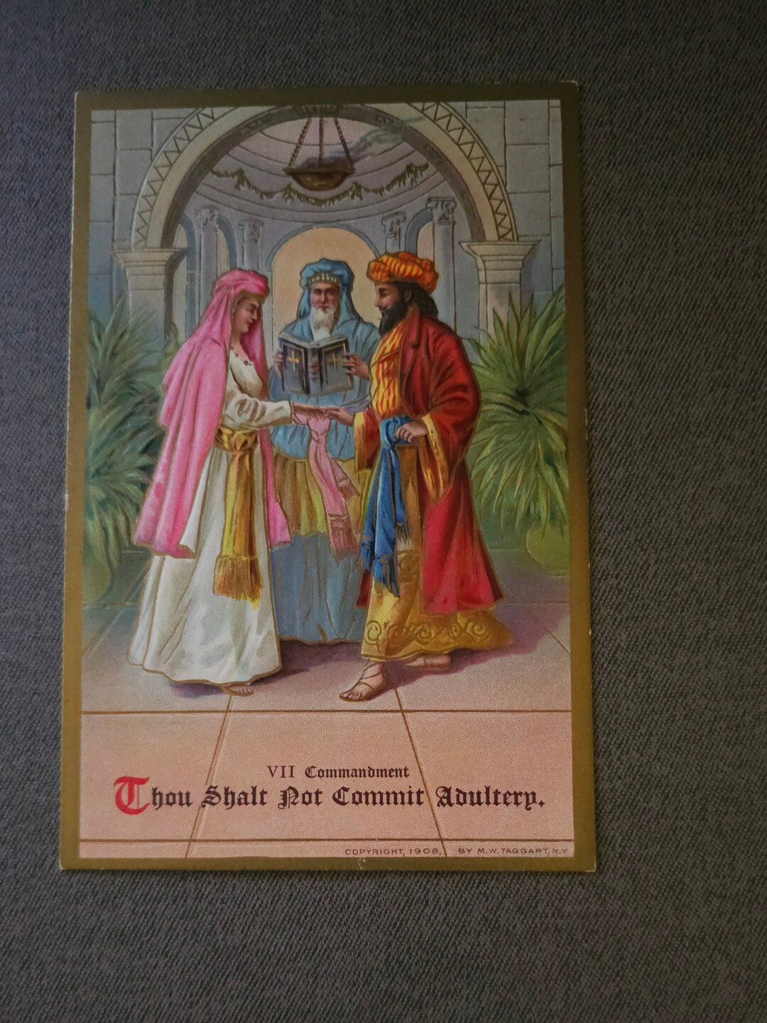 Unused Ten Commandments Thou Shalt Not Commit Adultery Religious ...