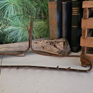 14 Tine Cast Iron Rake Head Twisted Wire Handle Top Rough Rusty ...