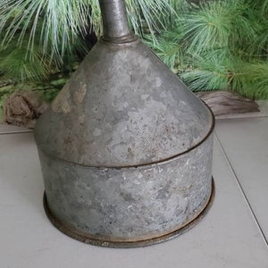 Vintage Galvanized Farm Funnel Farmhouse Decor Farm Tool #2738 - Etsy
