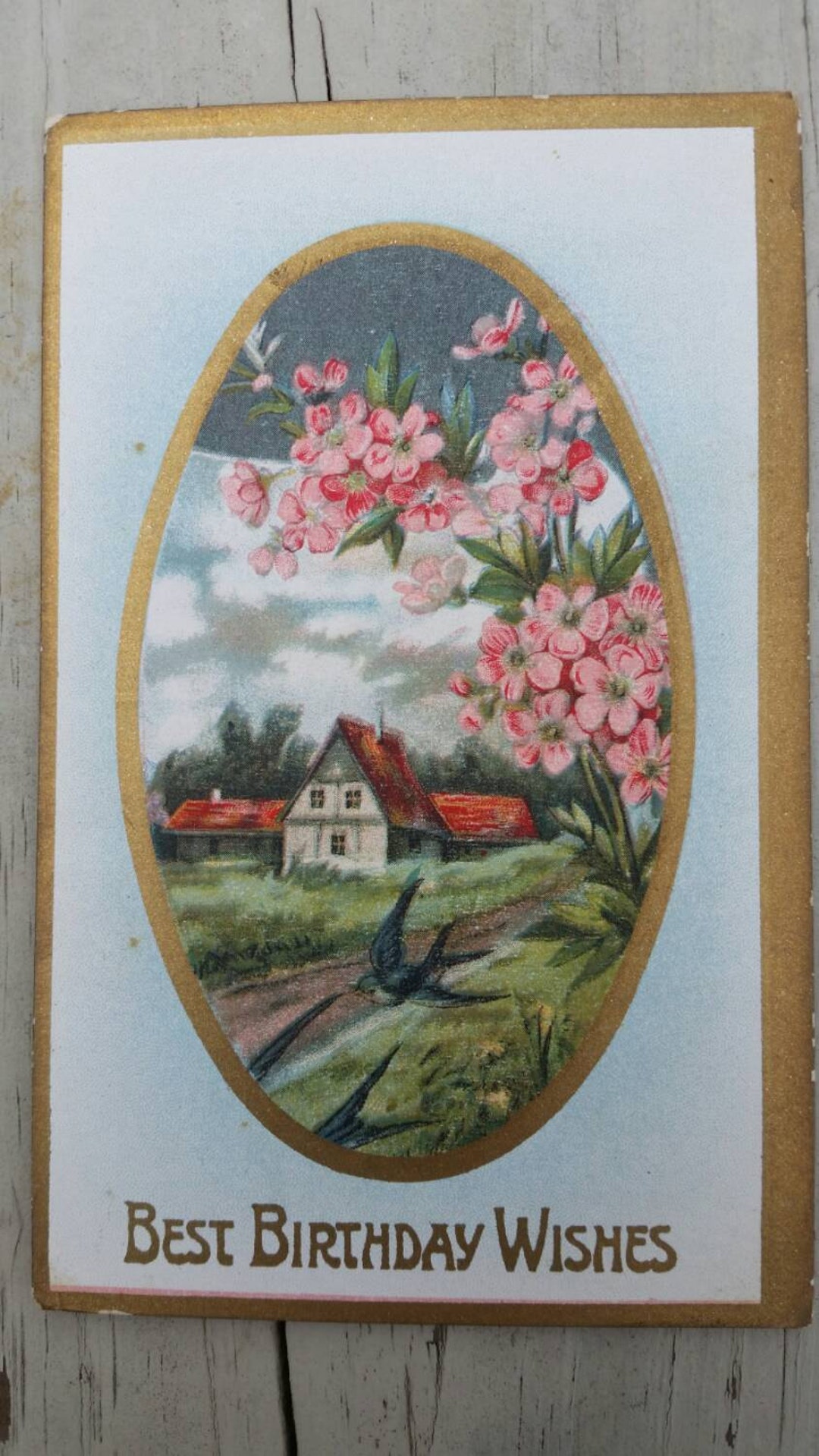 Cottage Postcard Best Birthday Wishes Vintage Collectible Postcard ...