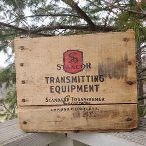 STANCOR Transmitting Equipment Crate Wood Advertising Standard ...