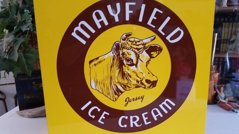 Mayfield Ice Cream Double Sided Flange Sign / Vintage Kitchen - Etsy