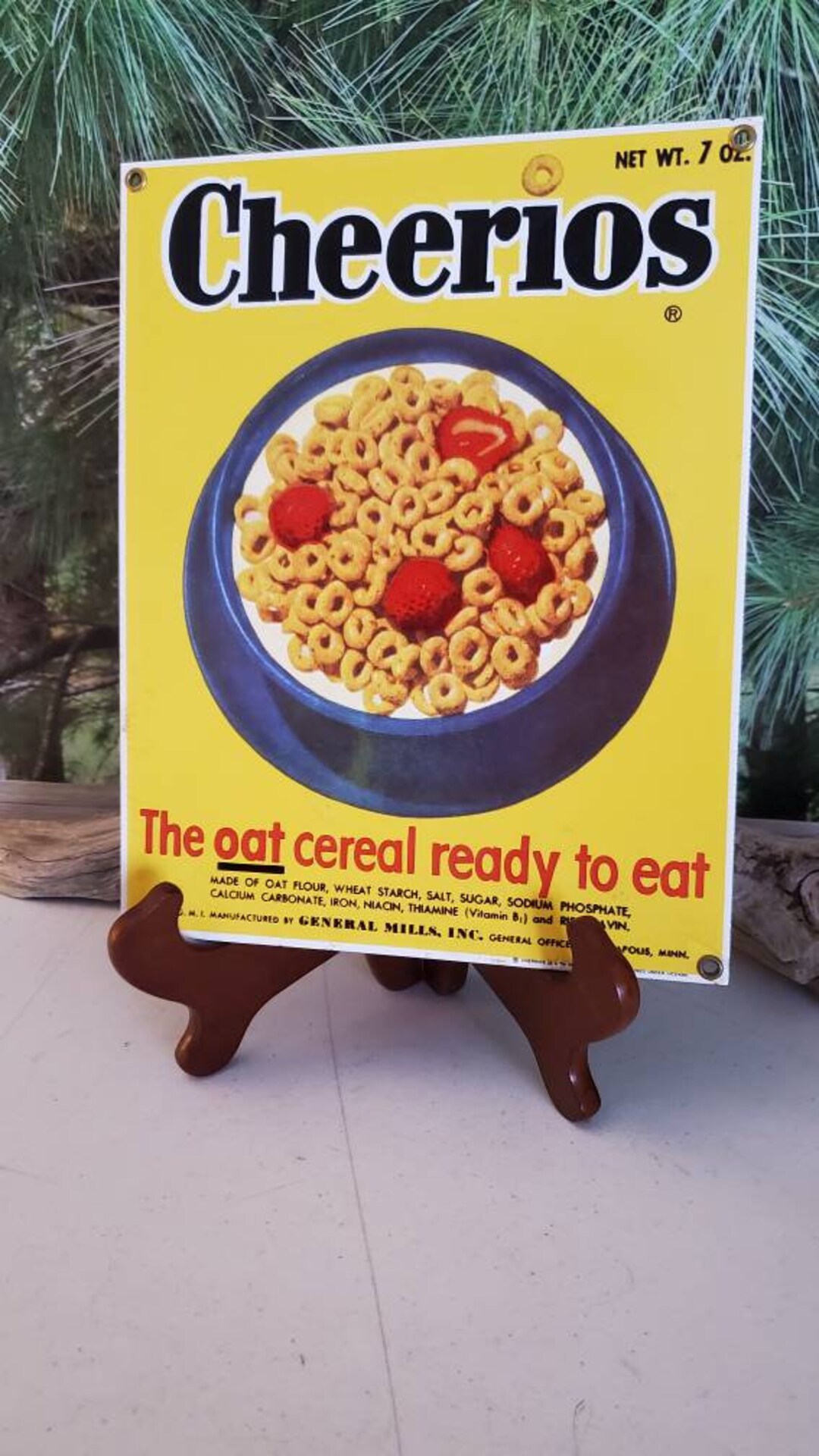 Vintage Cheerios Porcelain Sign: General Mills Advertising, 1980s - Etsy
