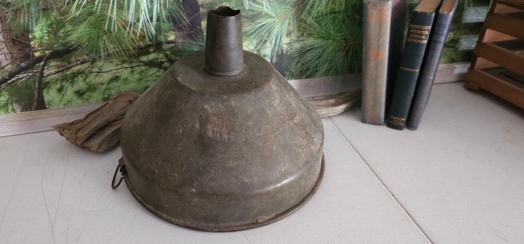 Old Distressed Galvanized Farm Funnel Farmhouse Decor Farm Tool #3377 ...
