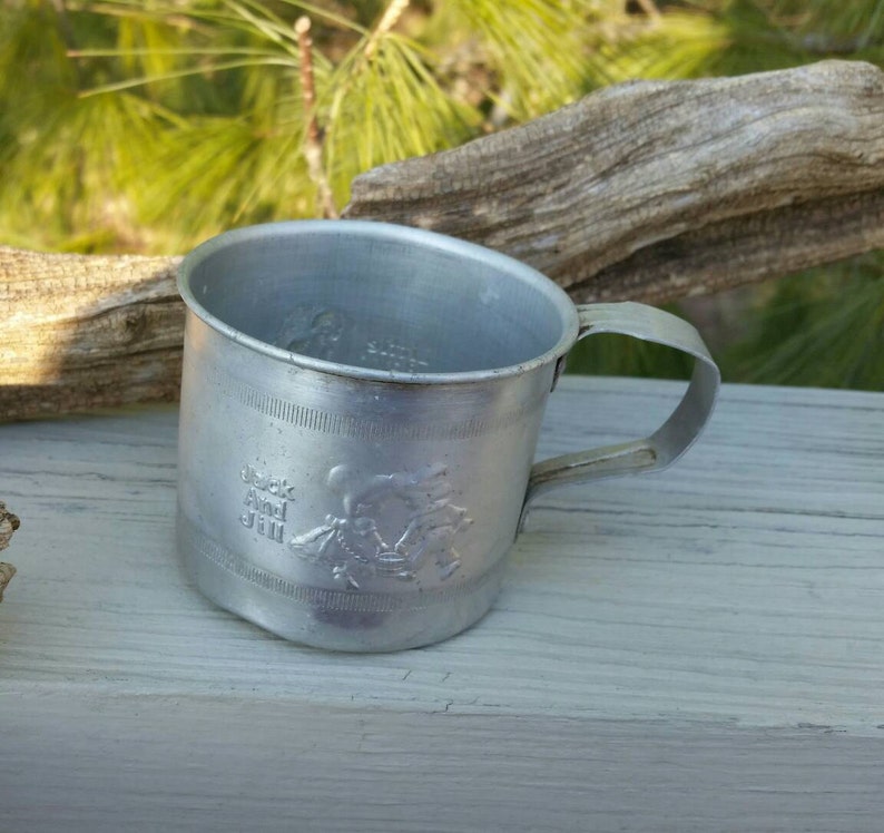 Aluminum Child's Nursery Rhyme Cup Vintage Collectible | Etsy