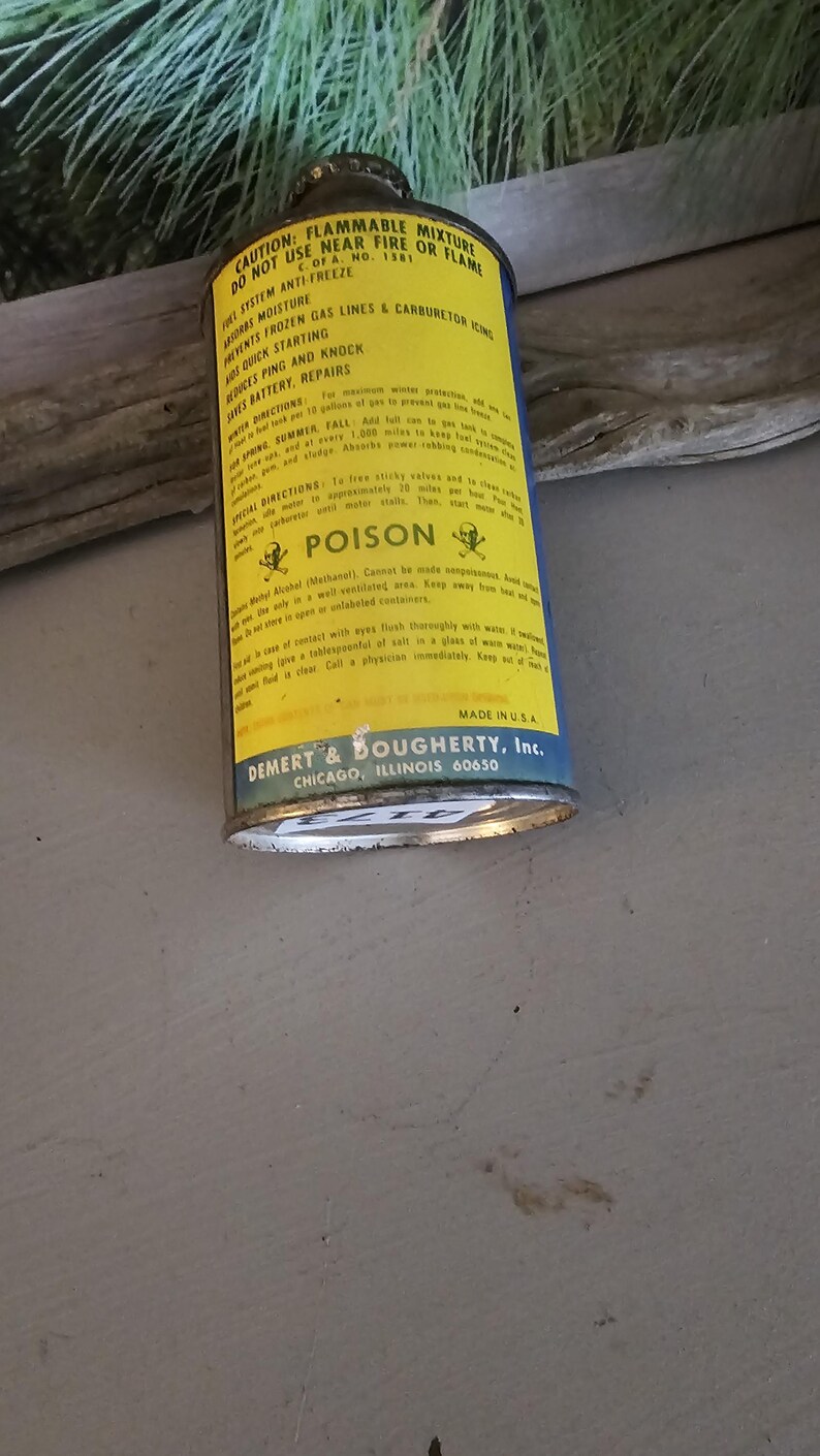 Vintage 1960s HEET Gas Line Anti Freeze Can: Automotive Collectible ...