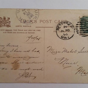 Antique Raphael Tuck & Sons Christmas Greetings Postcard Woman Watching Stagecoach - Etsy