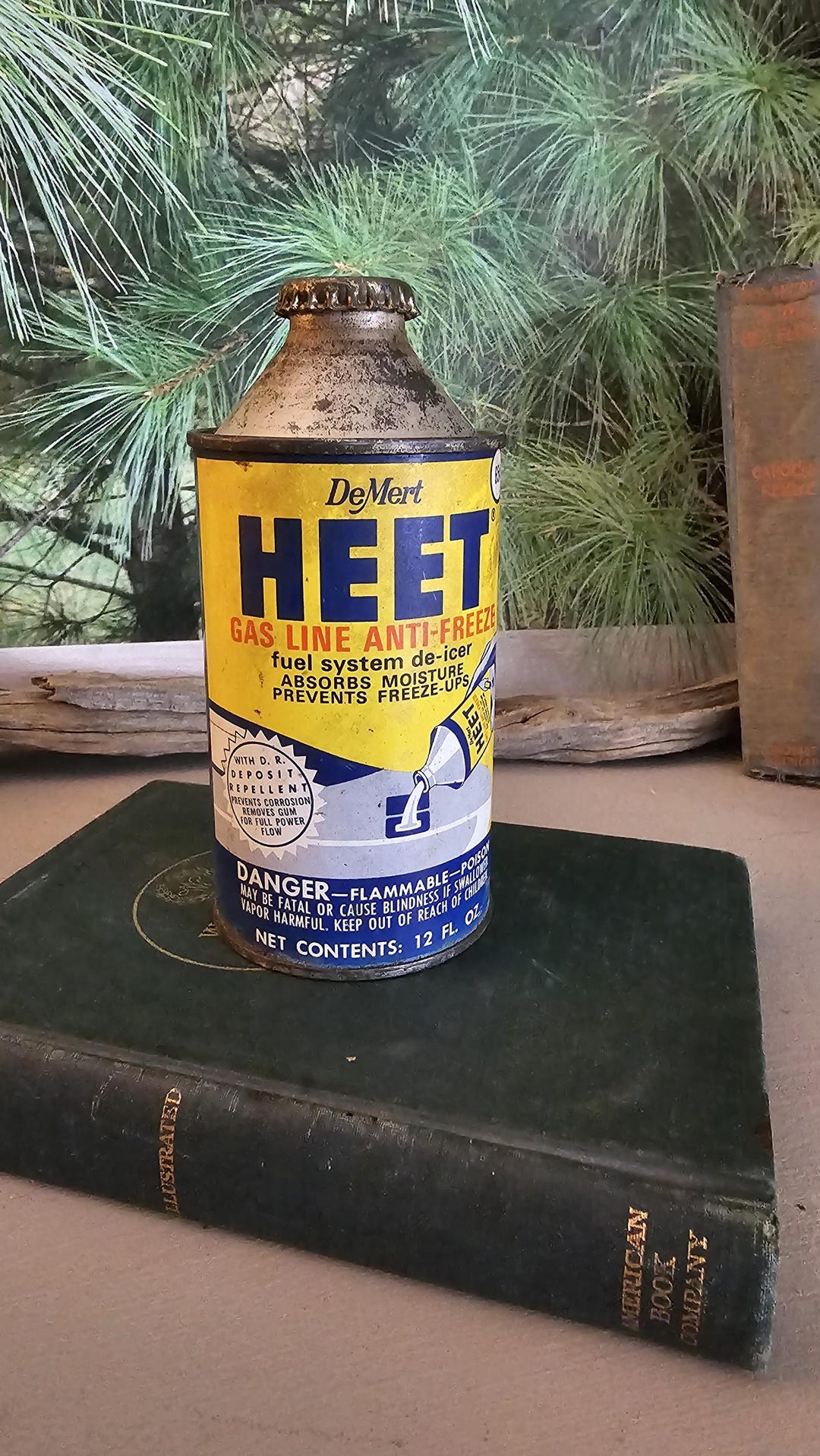 Vintage 1960s HEET Gas Line Anti Freeze Can: Automotive Collectible ...