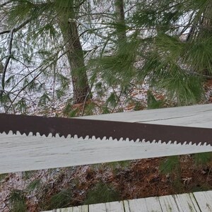 Old Red Painted Buck Saw Crosscut Bow Saw Wood Primitive Logging Tool ...