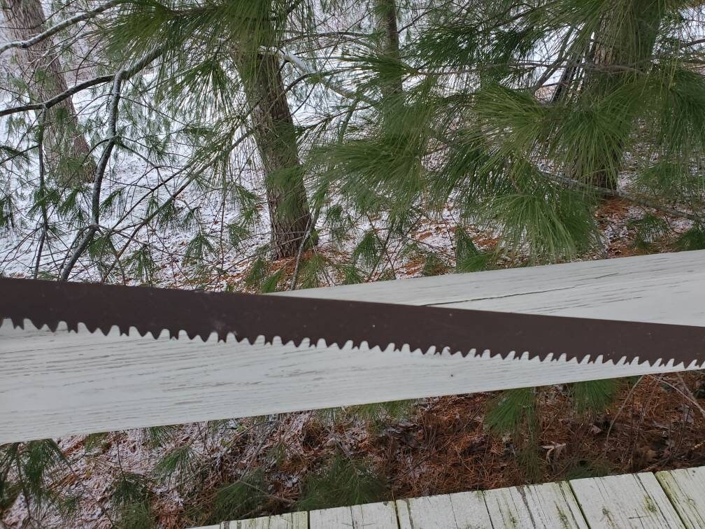 Old Red Painted Buck Saw / Crosscut Bow Saw / Wood Primitive | Etsy Canada