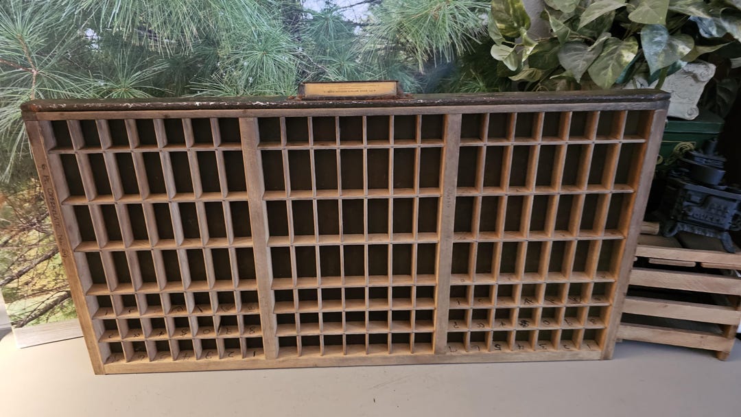 Old Wood Printer Drawer With Cup Style Drawer Pull Vintage Typeset ...